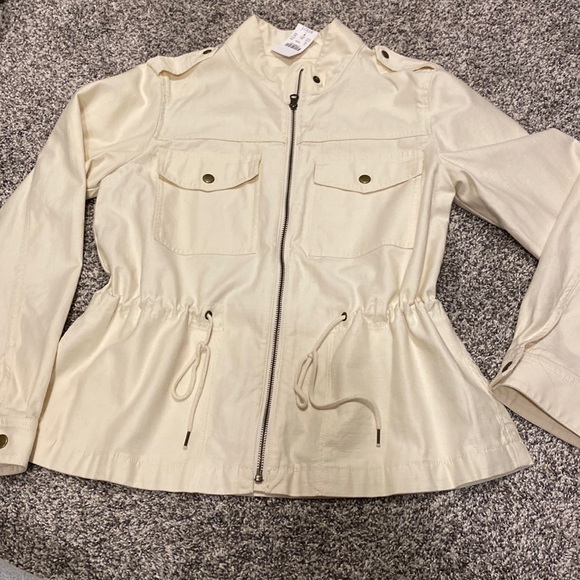 J. Crew Factory | Jackets & Coats | J Crew Cream Colored Jacket | Poshmark